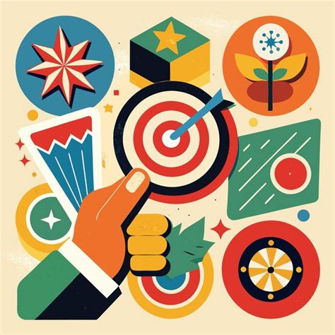 A Hand Pointing At A Target With A Dart Board In The Background Premium Ai Generated Vector