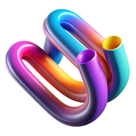 Abstract Intertwined Colorful Tubes 56557619 Png