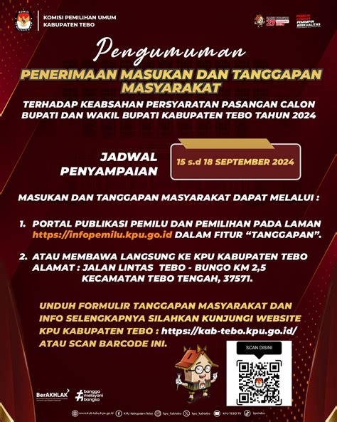 Pengumuman Hasil Penelitian Persyaratan Administrasi Serta Masukan Dan