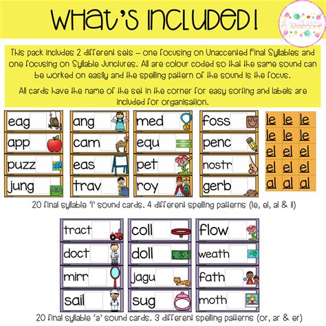 Final Syllables And Syllable Juncture Build A Word Stay Classy Classrooms