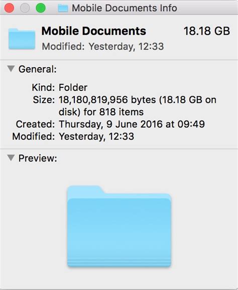 Excessive Size Of Mobile Documents Folder Apple Community