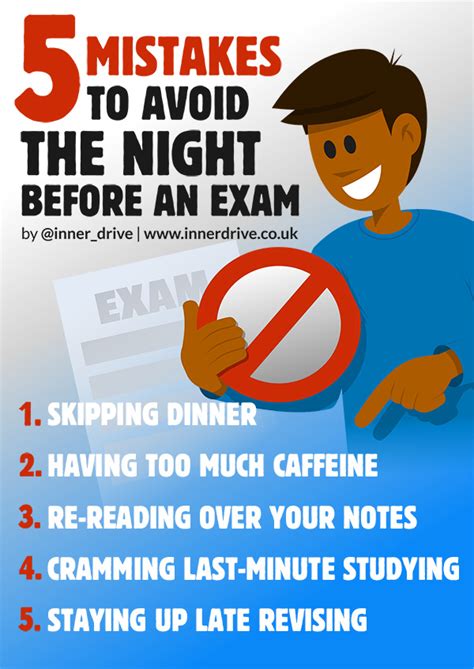 5 Common Mistakes To Avoid The Night Before An Exam Innerdrive