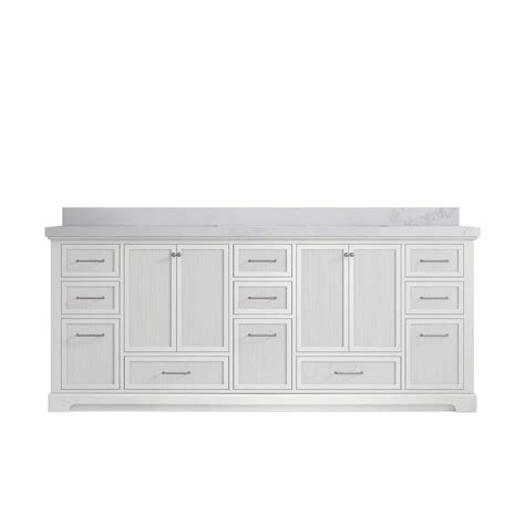 Willow Collections Alys 84 In W X 22 In D X 36 In H Double Sink Bath Vanity In White With 2