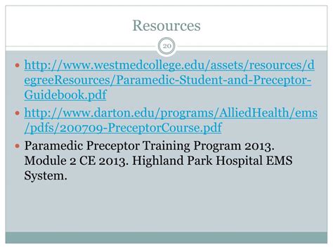 Ppt Paramedic Preceptor Training Program 2013 2014 Powerpoint