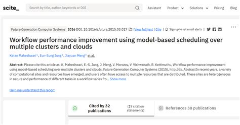 workflow performance improvement using model based scheduling over