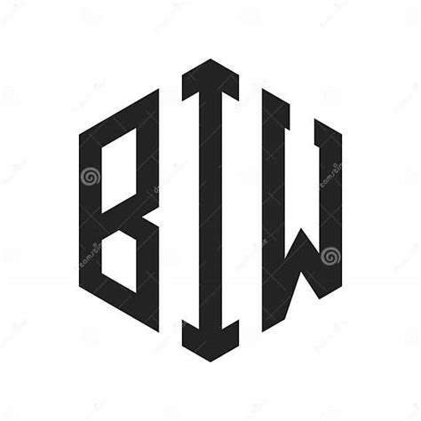 Biw Logo Design Initial Letter Biw Monogram Logo Using Hexagon Shape
