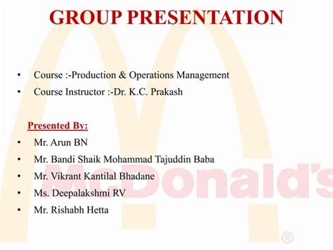 Mc Donalds Supply Chain Pptx