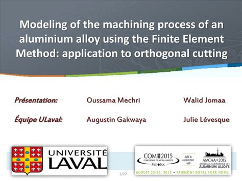 Pdf Modeling Of The Machining Process Of An Aluminium Alloy Using The Finite Element Method