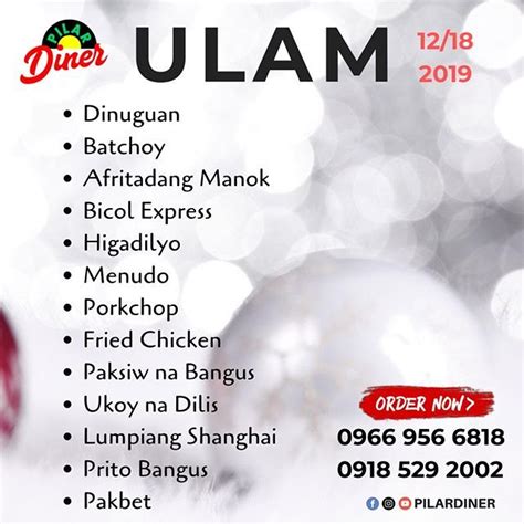 Ulam 12 18 2019 Dinuguan Batchoy Afritadang Manok Bicol Express Higadilyo Menudo Porkchop