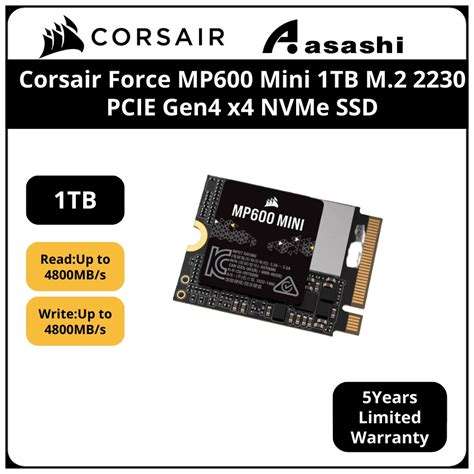 Corsair Force MP Mini TB M PCIE Gen X NVMe SSD CSSD F GBMP MN Shopee Malaysia