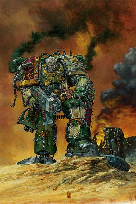 Classic Chaos Space Marine Art Print Warhammer 40k Collectible