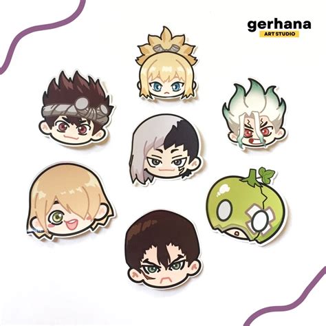 Dr Stone Chibi Sticker Senku Kohaku Gen Chrome Suika Kinro