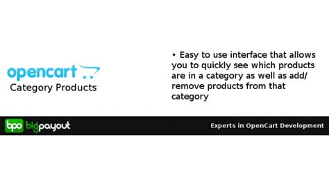 Opencart Category Products