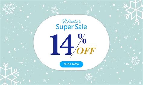 Premium Vector Winter Sale Special Offer Poster Design Template