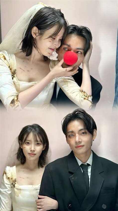 Two People Dressed In Wedding Clothes And One Is Holding A Red Ball