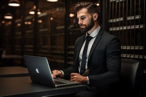 Premium Photo Data Center Engineer Using Laptop Computer