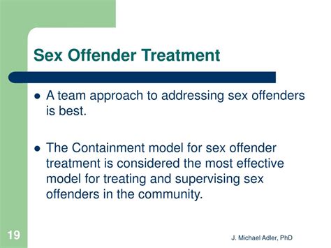 Ppt Introduction To Sex Offender Treatment J Michael Adler Phd Sex