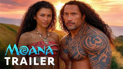 Moana Live Action 2026 First Trailer Dwayne Johnson Zendaya