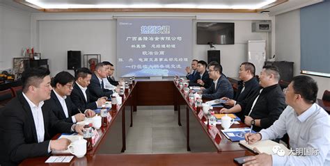 广西盛隆冶金总经理助理林真俤一行来访大明集团服务加工