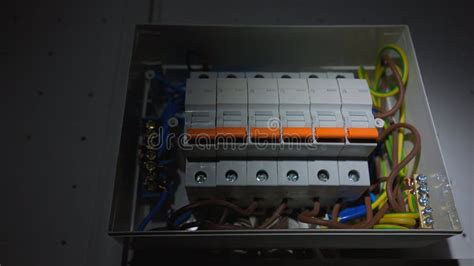 White Electrical Panel With Many Wires Electrical Parts Automatic