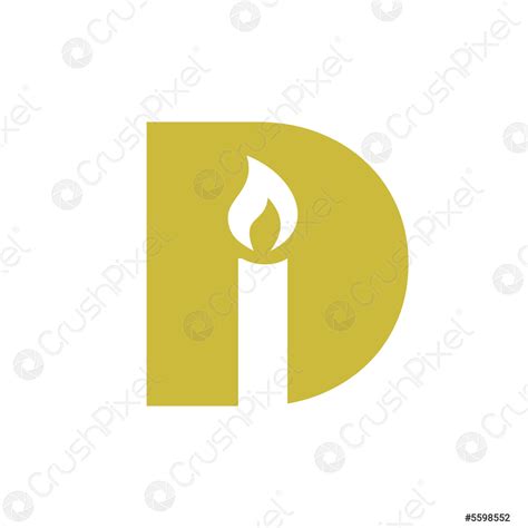 Letter D Candle Logo Design For Event Celebration And Party Stock Vector 5598552 Crushpixel