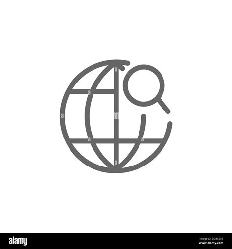 global search line icon app interface graphics resource vector