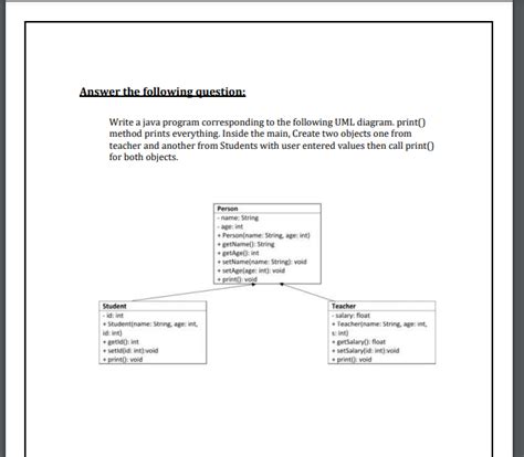 Solved Write A Java Program Corresponding To The Following