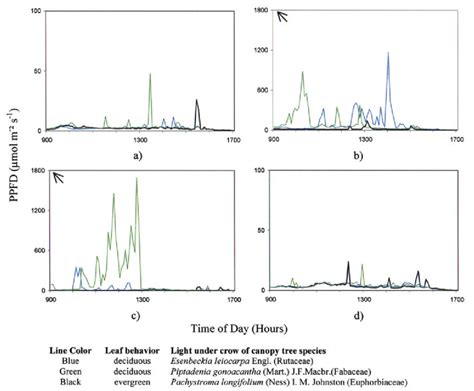 Time Course Variation Of Light Intensities In Photosynthetic Photon Download Scientific Diagram