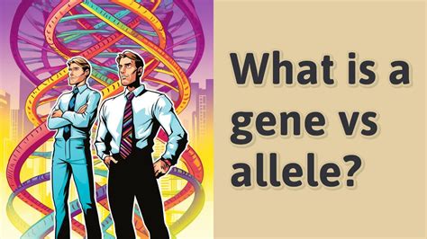 What Is A Gene Vs Allele YouTube