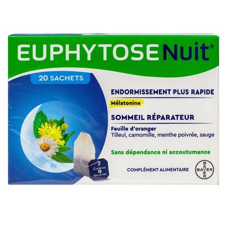 Euphytose Nuit Sachet Boite De 20 Euphytosis Night Sachet Box Of 20 Euphytose Nuit Euphytose