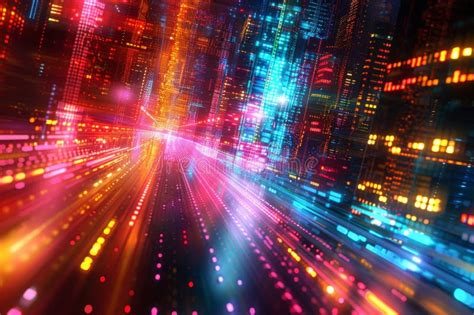 Abstract Background Data Flow On Futuristic Technology Stock Image Image Of Datum Pattern