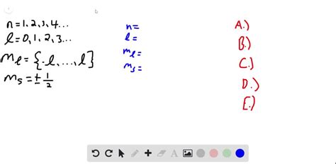 which of the following sets of quantum numbers are not allowed for