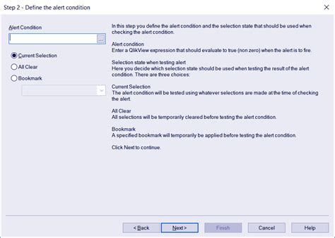 Creating Qlikview Alerts Alert Components Alert Wizard Dialog Box Dataflair