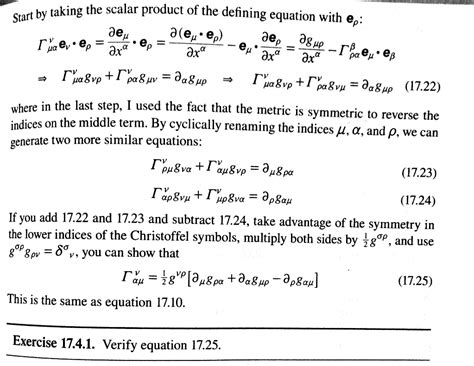 Solved The Christoffel Symbols In Terms Of The Metric I