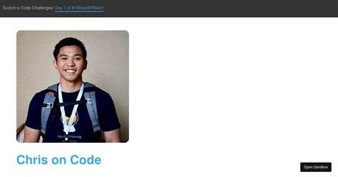 Challenge 1 Display Data Starter Codesandbox