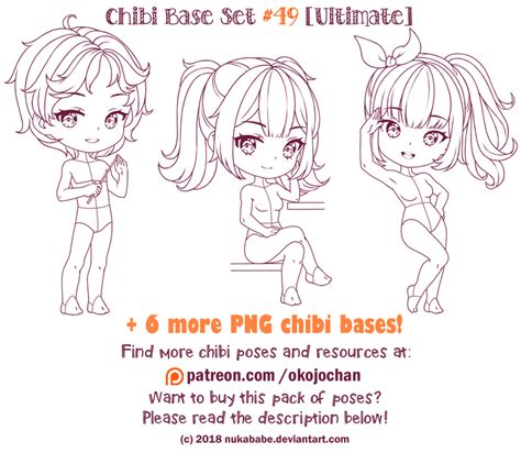 Chibi Pose Reference Ultimate Chibi Base Set 49 By Nukababe On