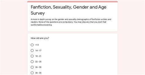 Gender Age And Sexuality Survey Results Fanfiction