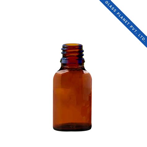 15 Ml Amber Glass Bottle With 18mm Neck Glass Planet Private Limited