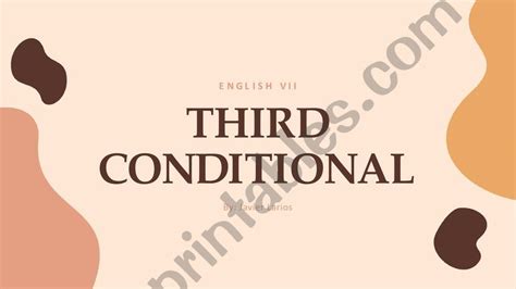 Esl English Powerpoints Third Conditional