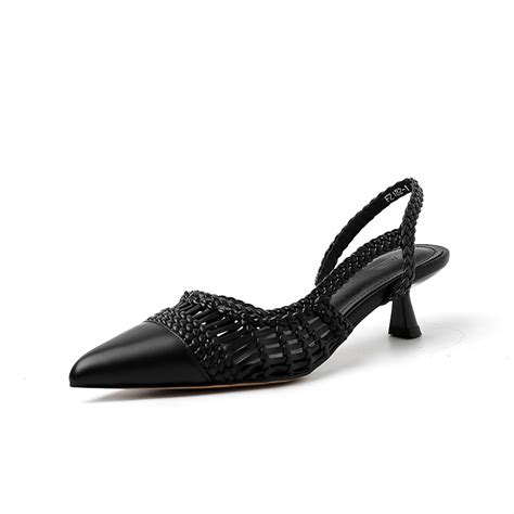 Chiko Kale Pointy Toe Kitten Heels Slingback Shoes