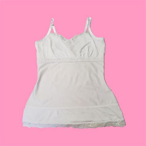 White Lace Cami Top Such A Lovely Top With A Depop