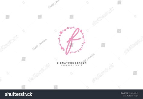 F Initial Letter Handwriting Signature Logo Stock Vector Royalty Free