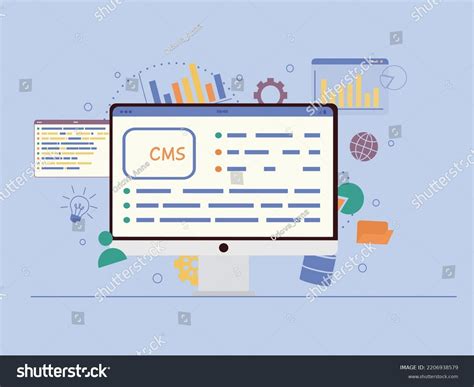 Content Management System Concept Design Cms Stock Vector Royalty Free 2206938579 Shutterstock