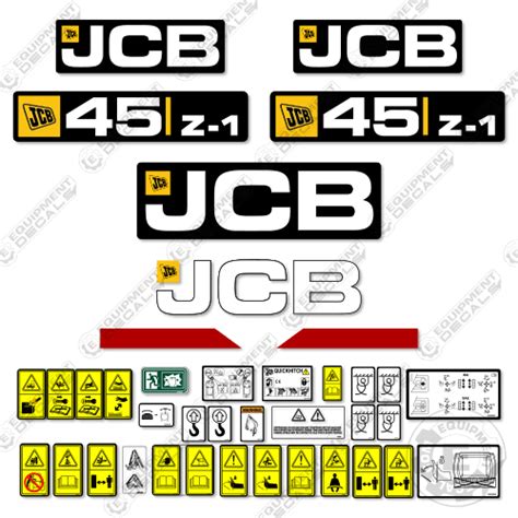 Fits Jcb 45z 1 Decal Kit Mini Excavator Jcb 45z 1