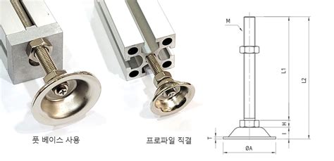 부품다모아레벨링 풋조절좌 일반형