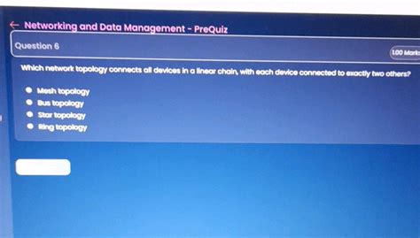 Networking And Data Management PreQuiz StudyX