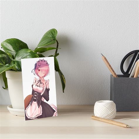 Adorable Ram Waifu Cute Kawaii Re Zero Anime Rz Girl Art Board