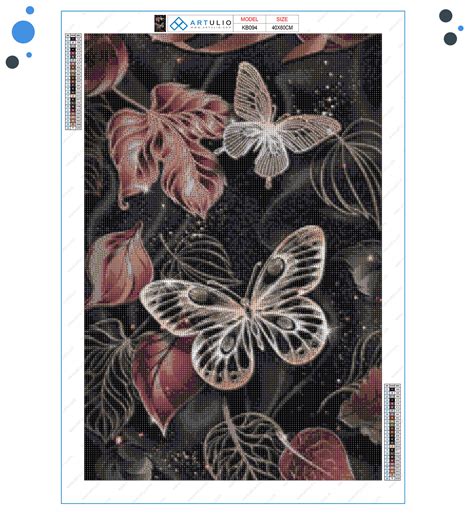 HAFT DIAMENTOWY X Cm PARA JASKRAWYCH MOTYLI Artulio