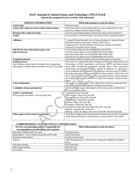 Pdf Peri Estrus Activity And Mounting Behavior And Its Application To Estrus Detection In