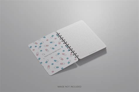 Maquete De Caderno Espiral Realista PSD Premium